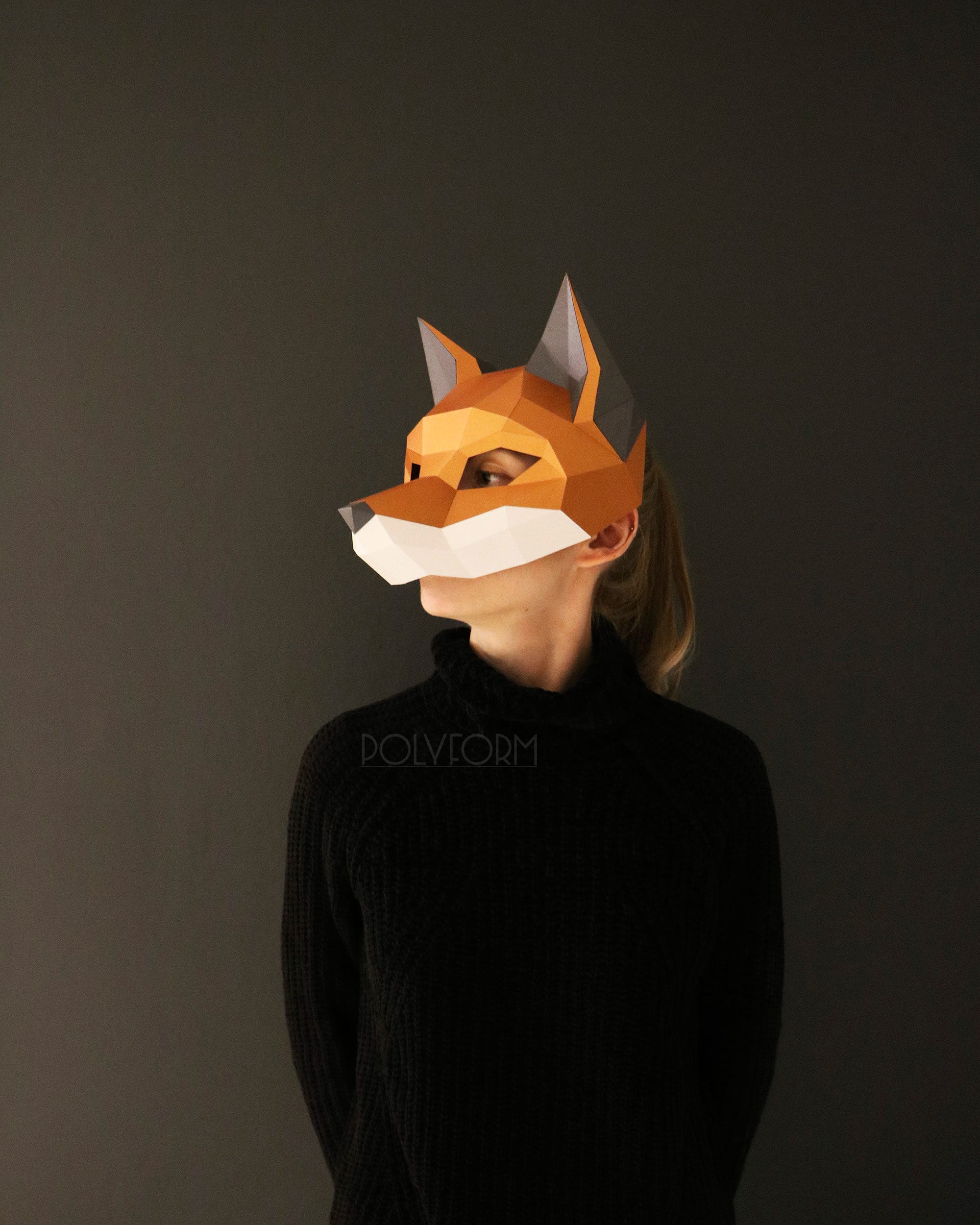 Fox Mask DIY Low Poly Animal Papercraft PDF Template - Etsy