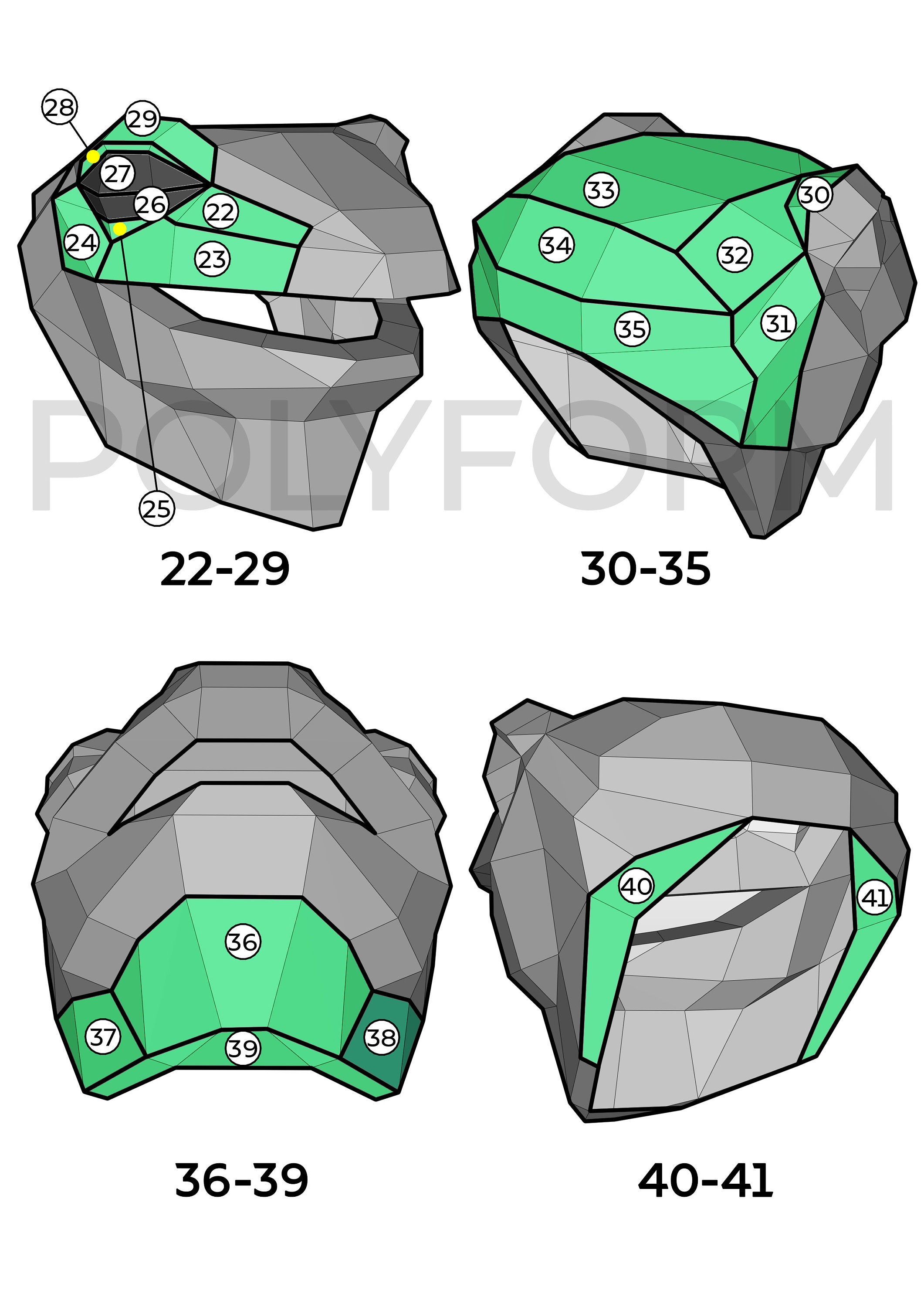 Lizard Mask Salamander DIY Low Poly Animal Reptile Papercraft PDF ...