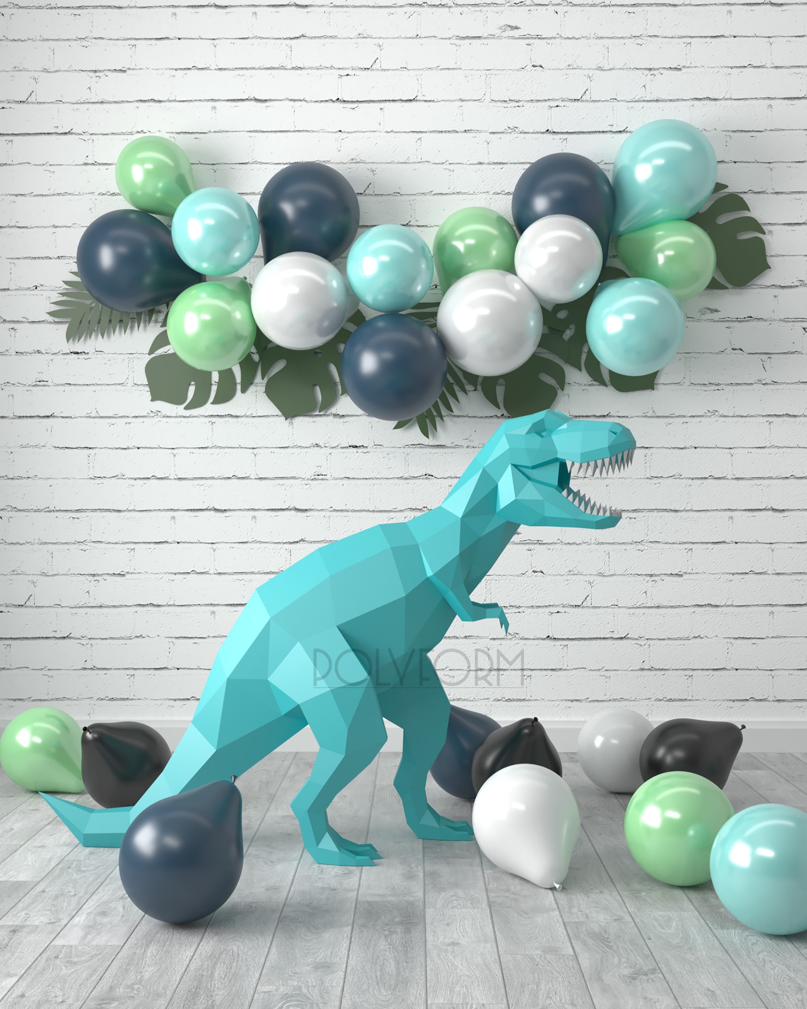 TYRANNOSAURUS Low Poly T-rex Dinosaur Papercraft PDF Template Dino - Etsy