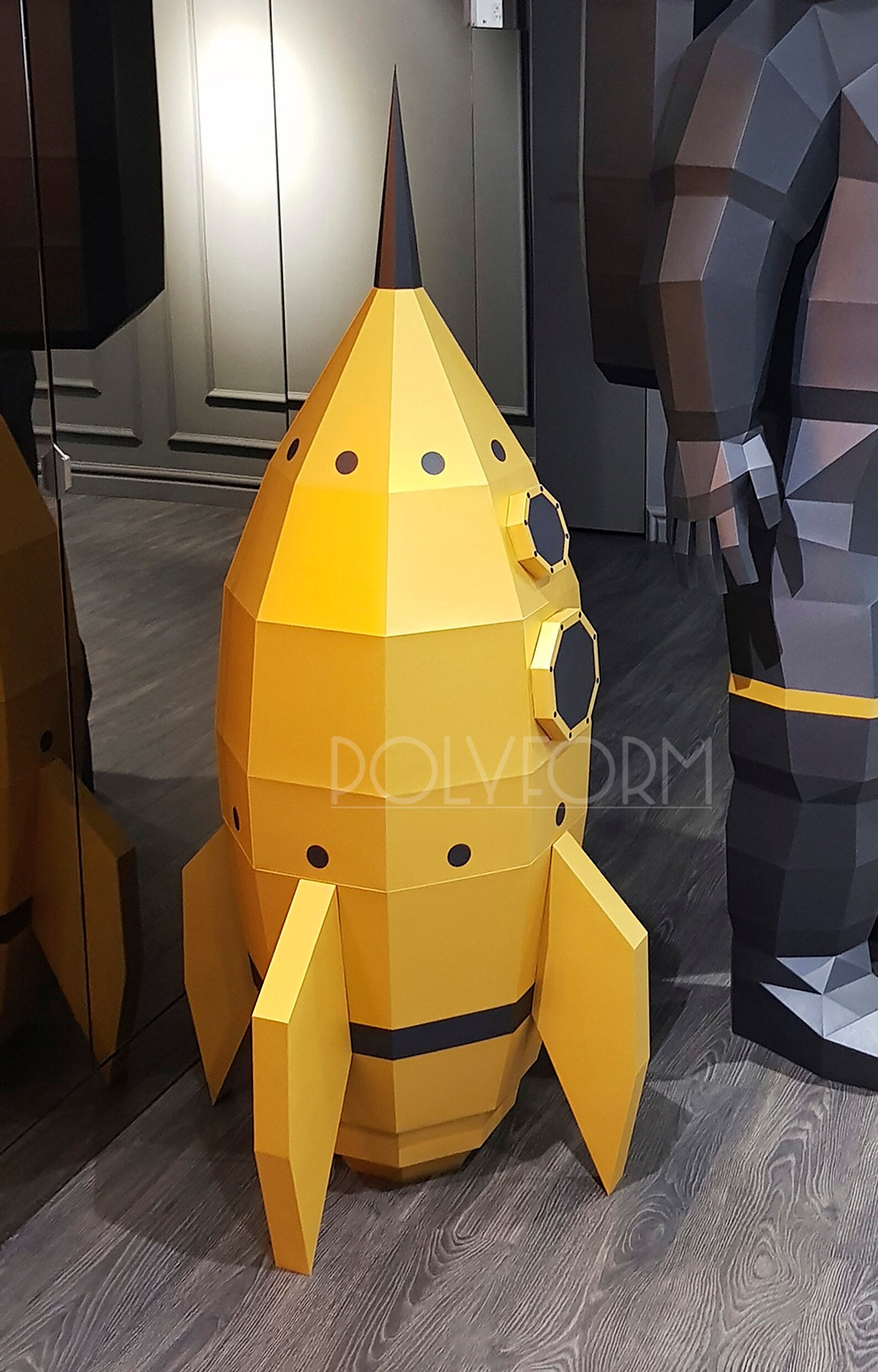 ROCKET Space Model Low Poly Papercraft PDF Template - Etsy