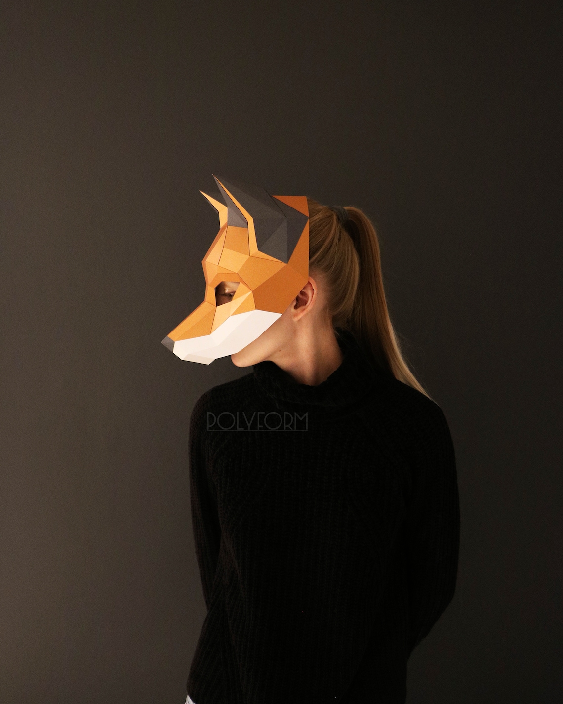 Fox Mask DIY Low Poly Animal Papercraft PDF Template - Etsy