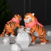 Tiger With a Snowball Low Poly Christmas Papercraft New Year Svg PDF ...