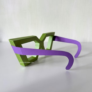 Glasses 1 DIY Sunglasses Mask Low Poly Papercraft PDF Template ...