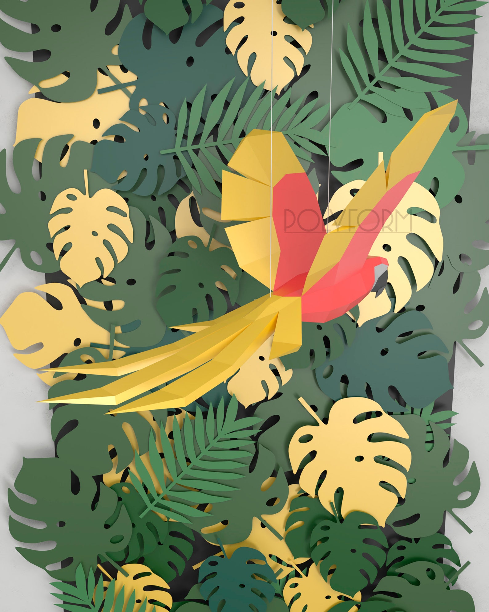 PARROT 1 Low Poly Bird Papercraft PDF Template Paper Svg - Etsy