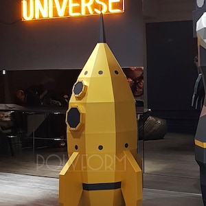 ROCKET Space Model Low Poly Papercraft PDF Template - Etsy