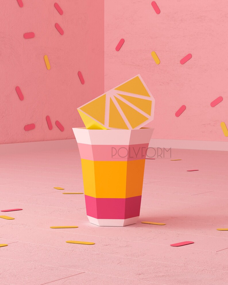 Shot Cocktail Low Poly FOOD Papercraft DRINK PDF Template - Etsy UK