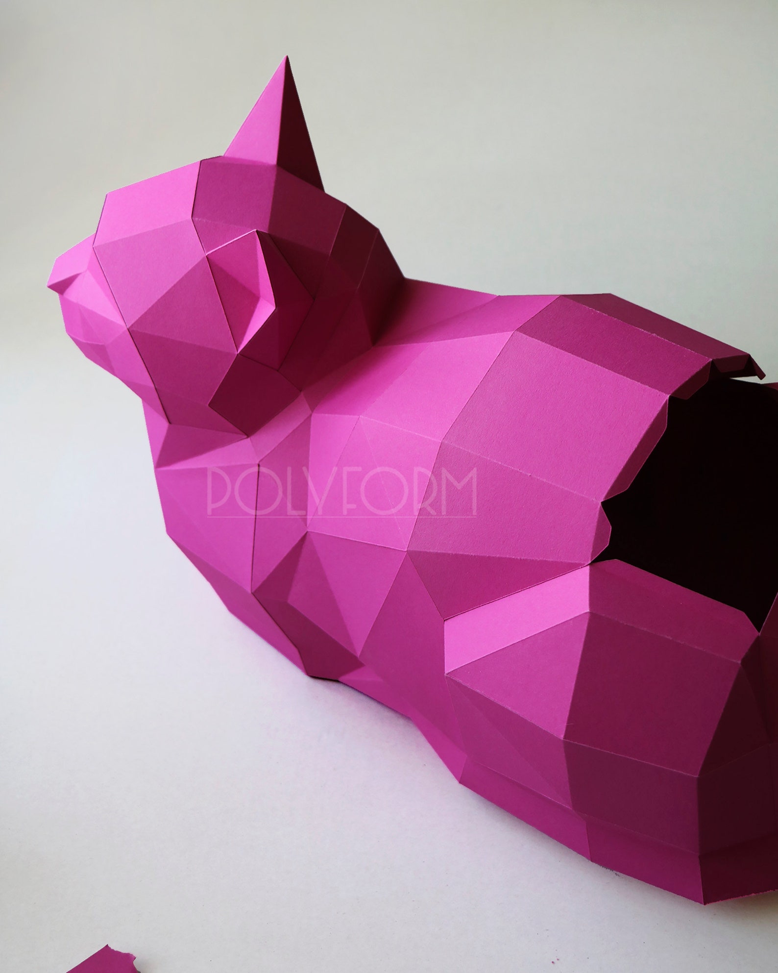 Cat Low Poly Papercraft PDF Template Silhouette Studio Svg Files - Etsy ...