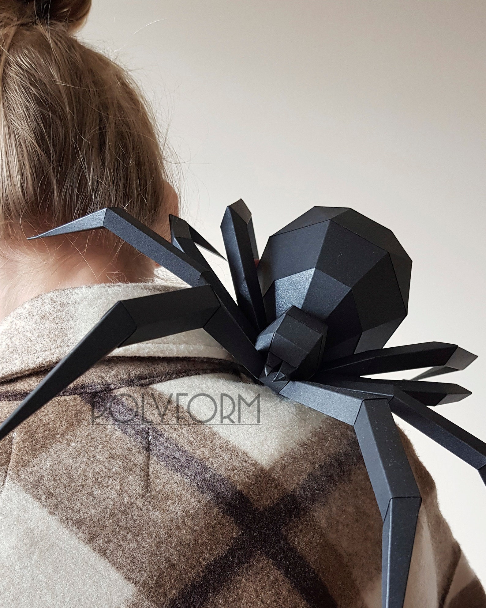 Spider Low Poly Halloween Papercraft PDF Template DIY - Etsy