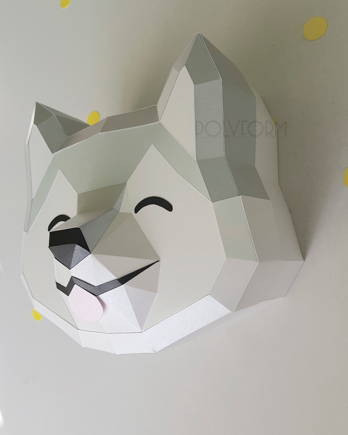 Gift Box HUSKY Low Poly Dog Papercraft PDF Template - Etsy Canada
