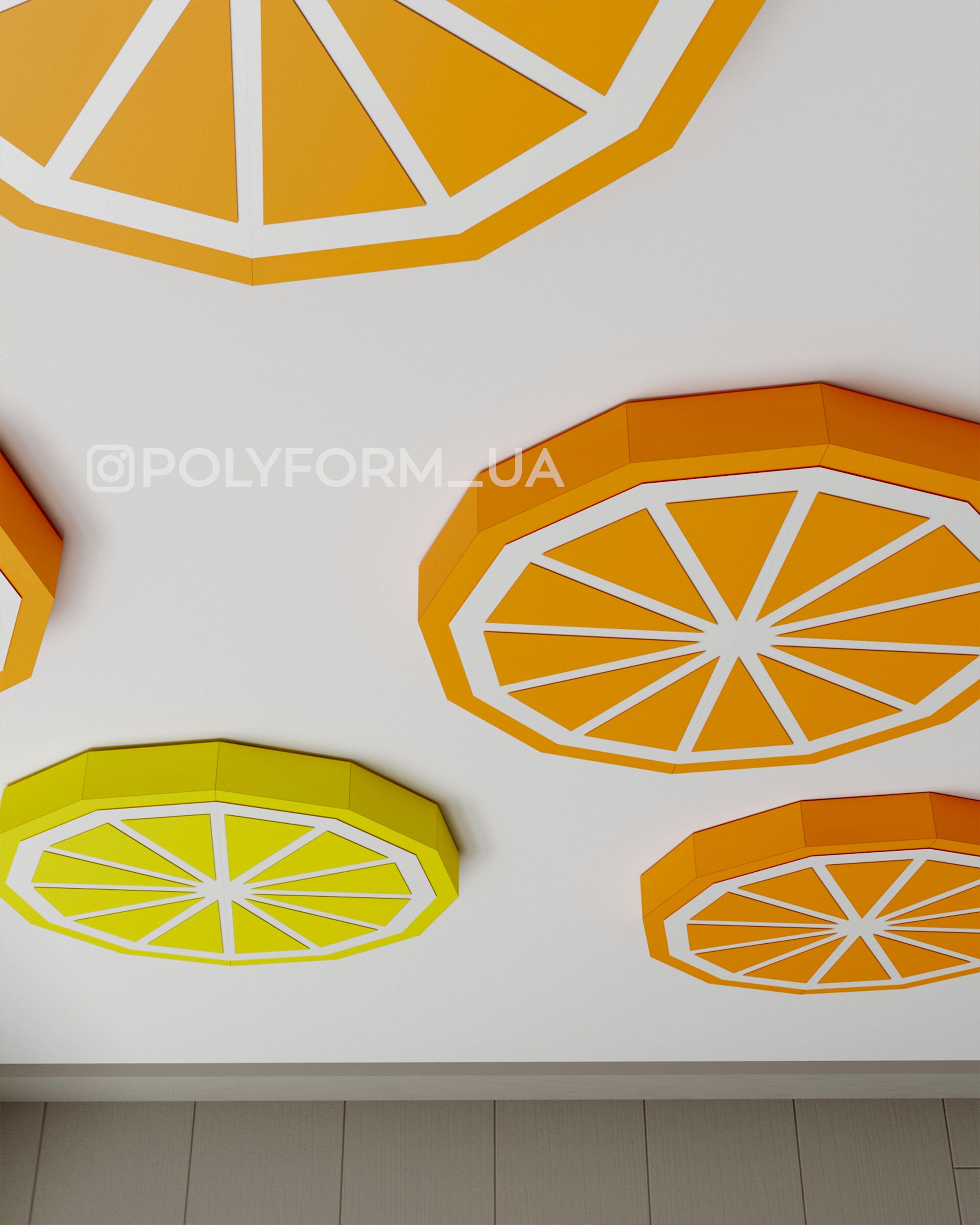 Orange Low Poly Lemon Papercraft Fruit Food PDF Template - Etsy