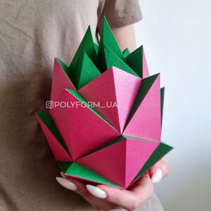 Dragon Fruits SET Pitahaya Pitaya Low Poly Papercraft Fruit Food PDF ...