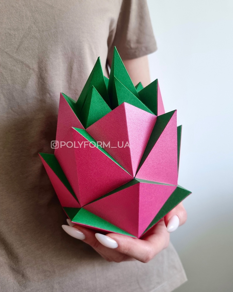 Dragon Fruits SET Pitahaya Pitaya Low Poly Papercraft Fruit Food PDF ...