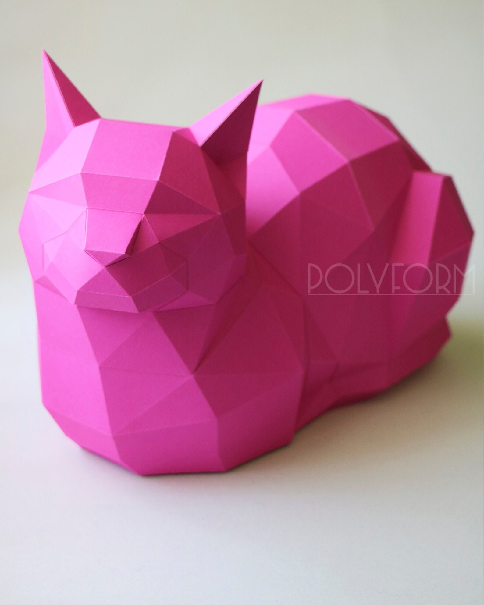 Cat Low Poly Papercraft PDF Template Silhouette Studio Svg Files - Etsy ...
