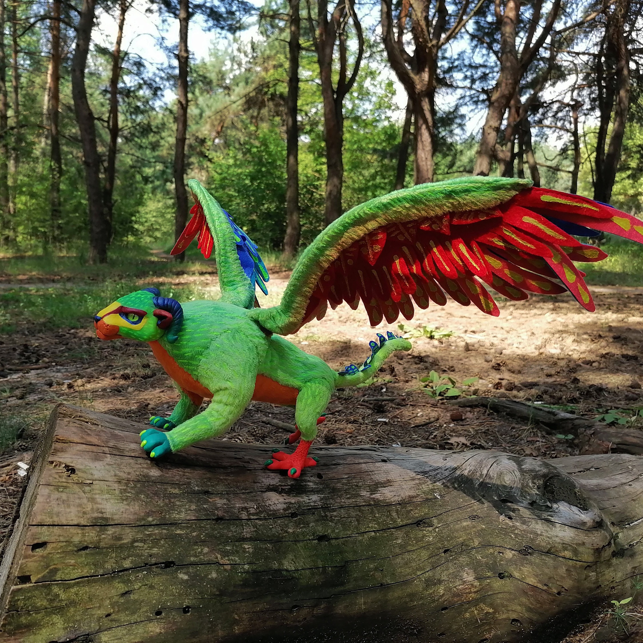 Alebrije Pepita. Coco. Movable art toy. Large winged cat. | Etsy