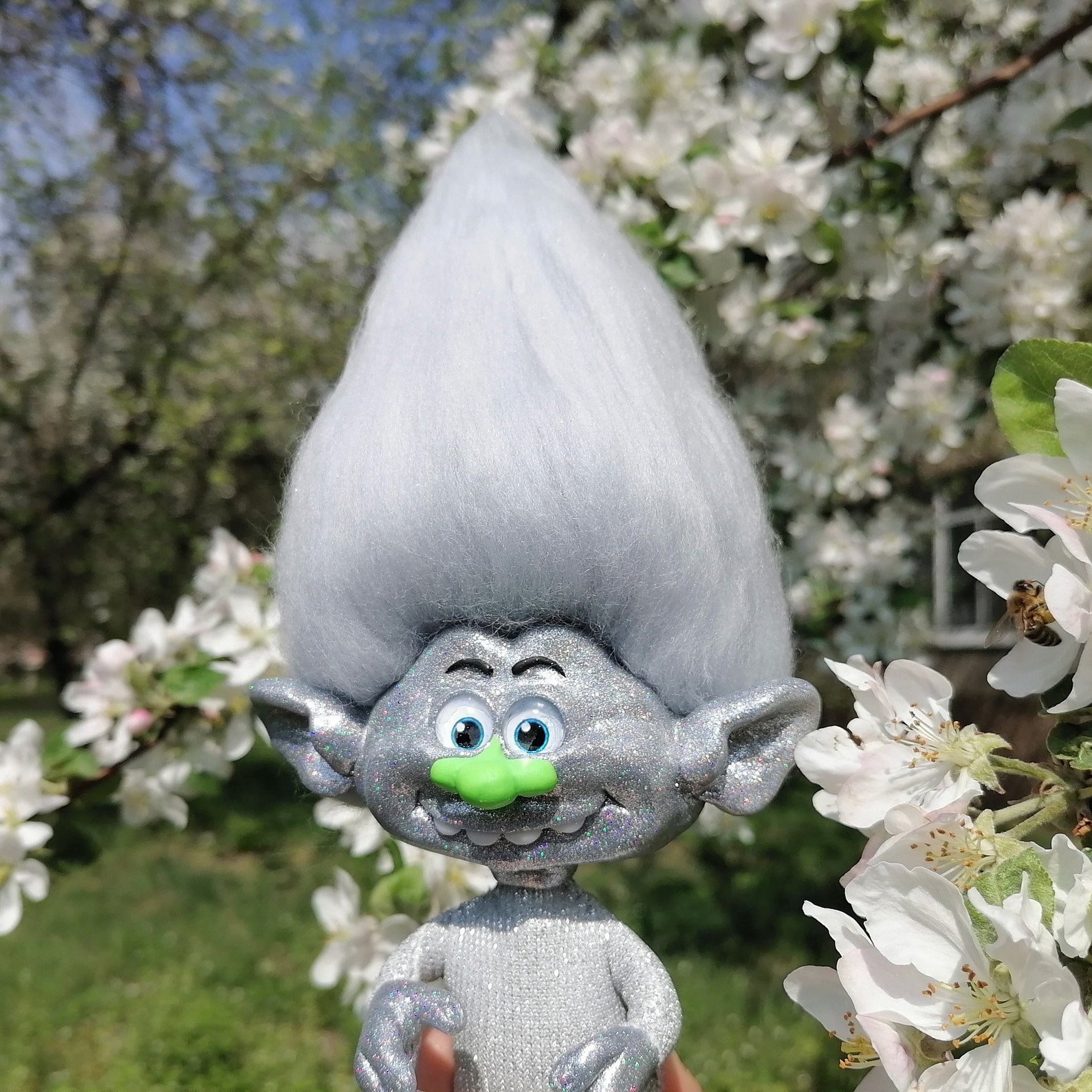 Troll Guy Diamond and Tiny Diamond posable art doll. Movable | Etsy