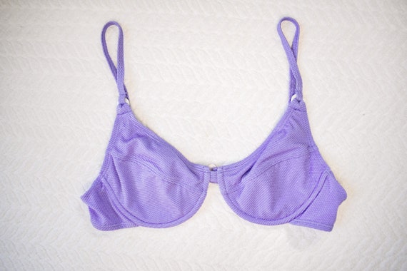 80s Lavender Bikini Top Vintage Swimwear Mix Match Separates Etsy