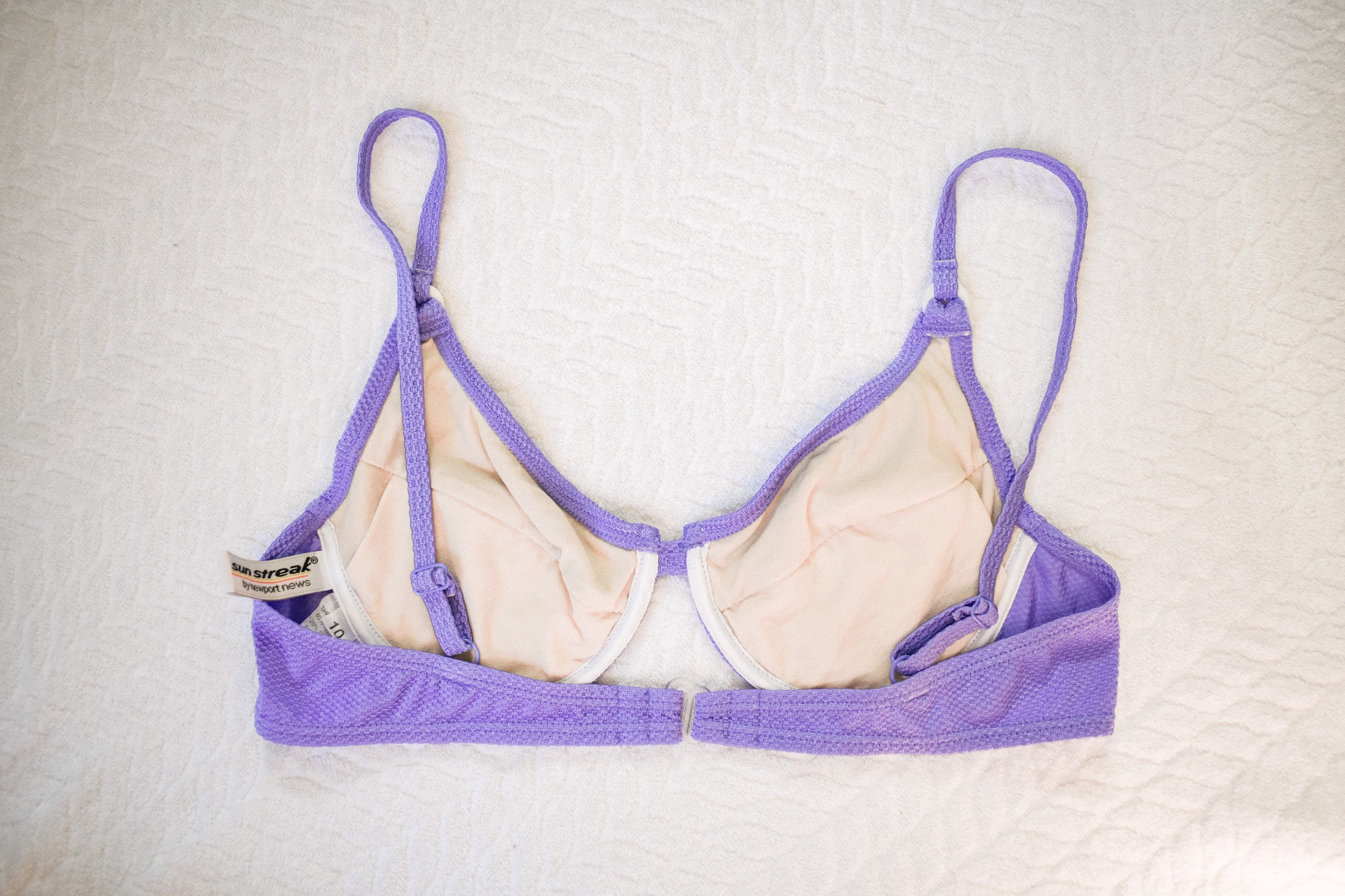 80s Lavender Bikini Top Vintage Swimwear Mix Match Separates Etsy