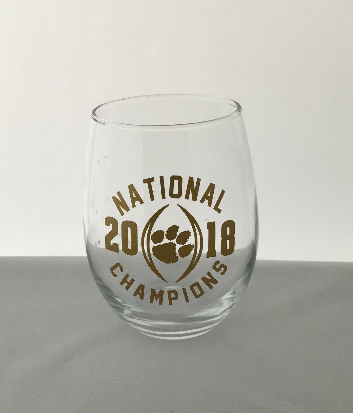 Clemson National Champions Wine Glass - Clemson Gift - Etsy
