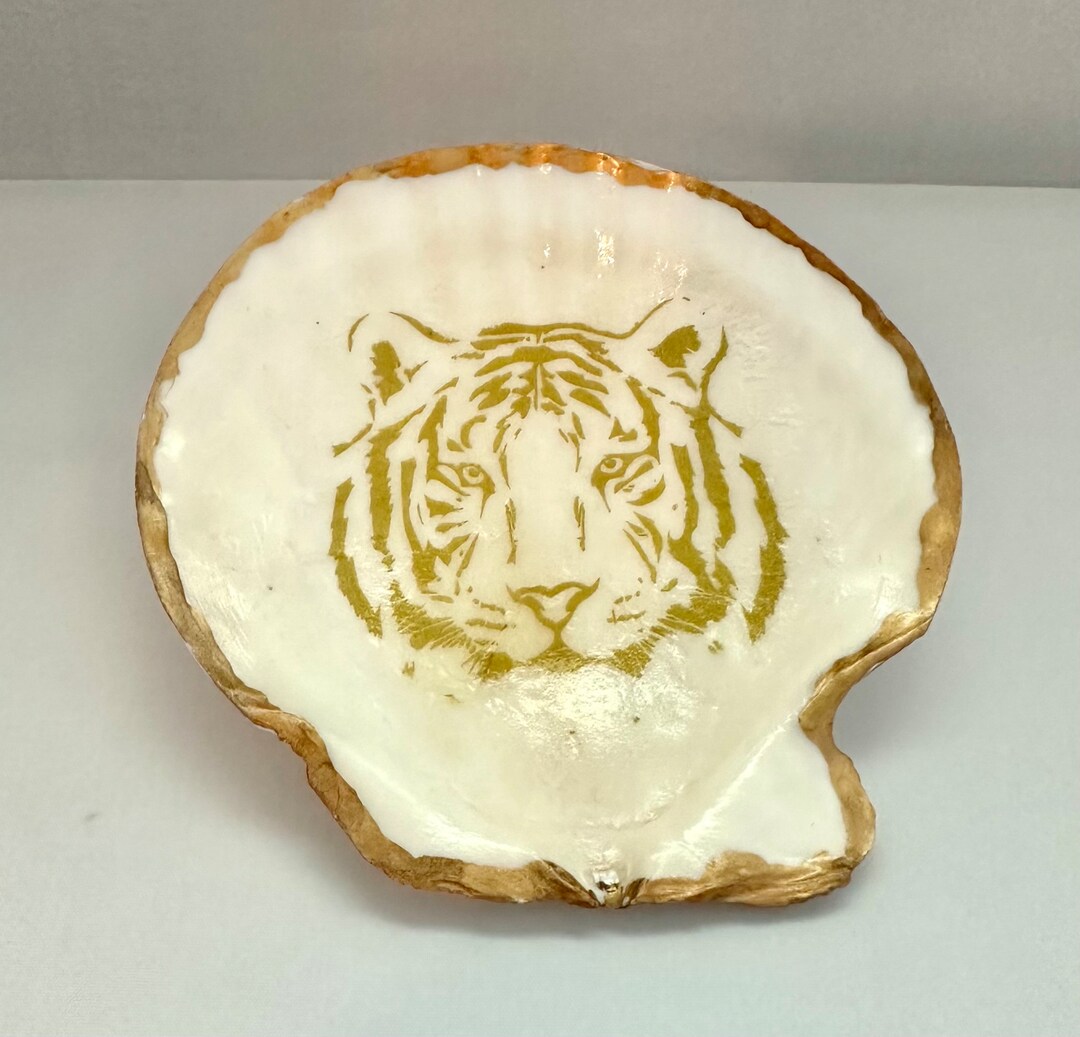 Clemson Scallop Shell Ring Dish Jewelry Dish Trinket Holder Change ...