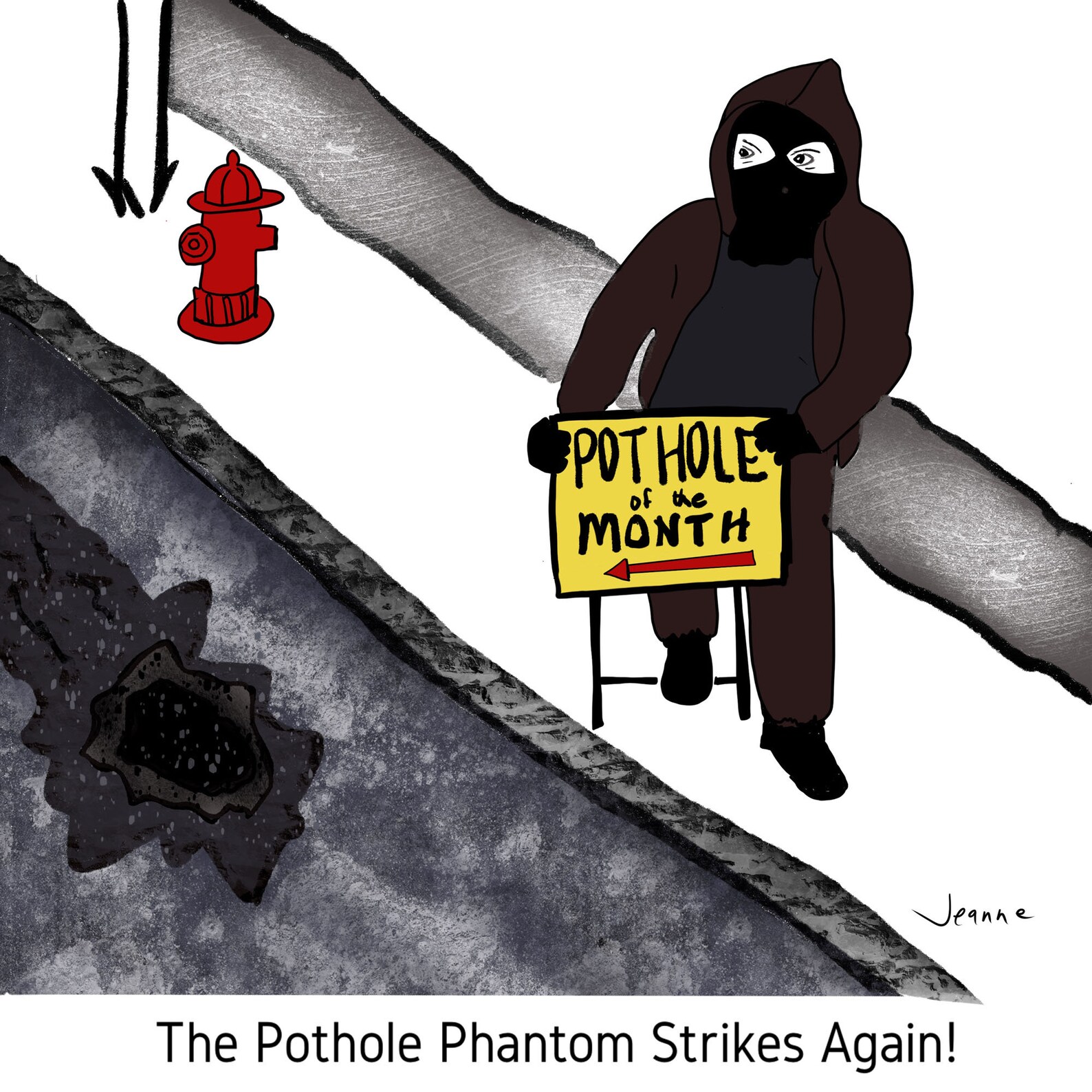 Street Humor, Protest Humor, Feminist Cartoon Art, Small Original Print ...