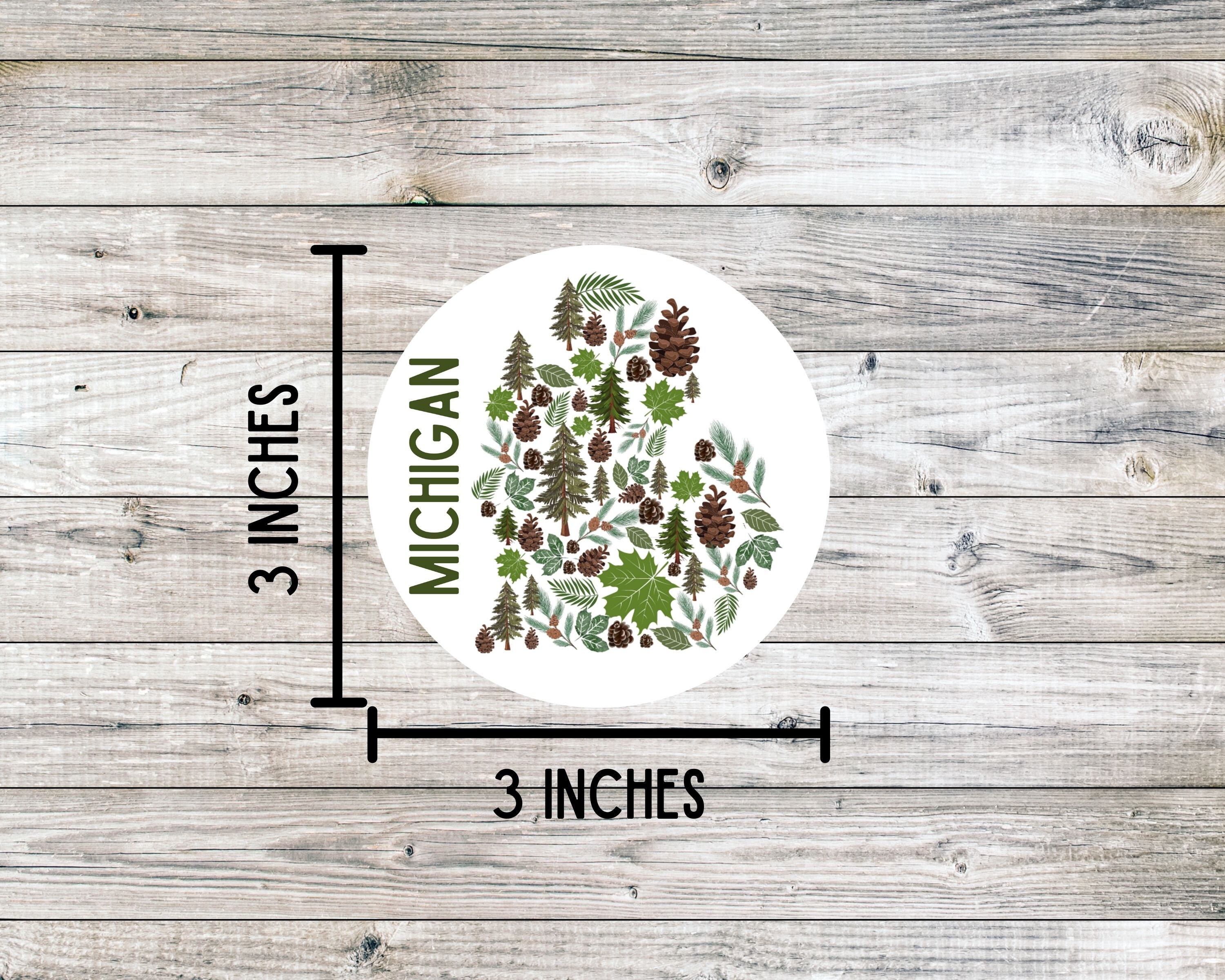 Michigan Forest Sticker, Michigan Sticker for Car, Michigan Sticker for ...