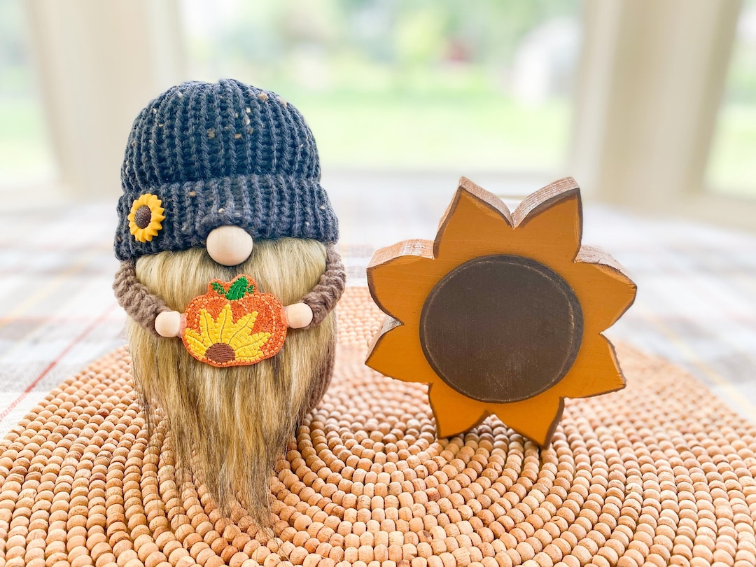 Sunflower Pumpkin Gnome, Fall Gnome, Gnome Decor, Tiered Tray Decor ...