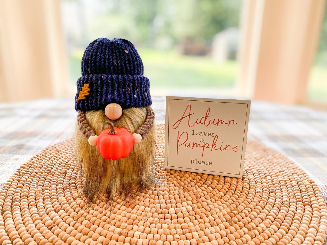 Pumpkin Gnome, Leaf Gnome, Fall Gnome, Gnome Decor, Tiered Tray Decor ...