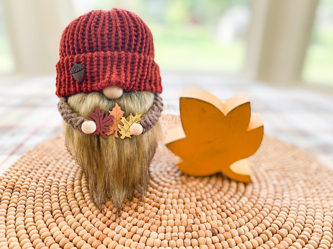 Fall Leaf Gnome, Leaves Gnome, Fall Gnome, Gnome Decor, Tiered Tray ...