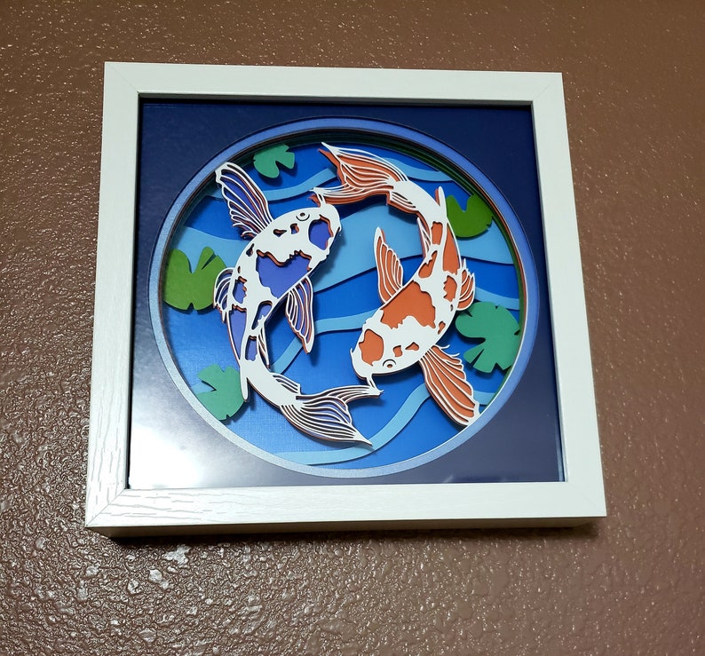Koi Shadow Box Wall or Shelf Décor - Etsy