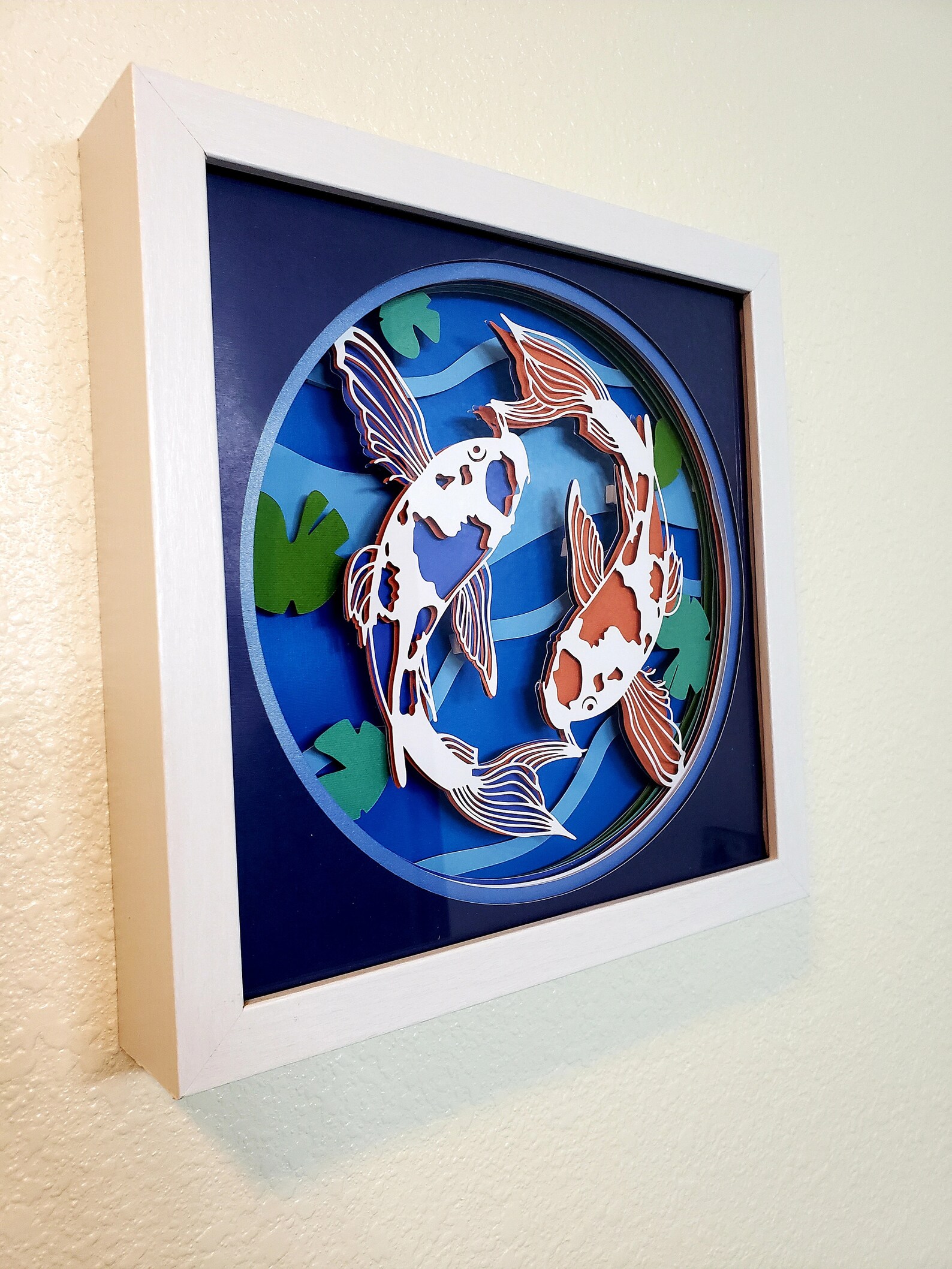 Koi Shadow Box Wall or Shelf Décor - Etsy