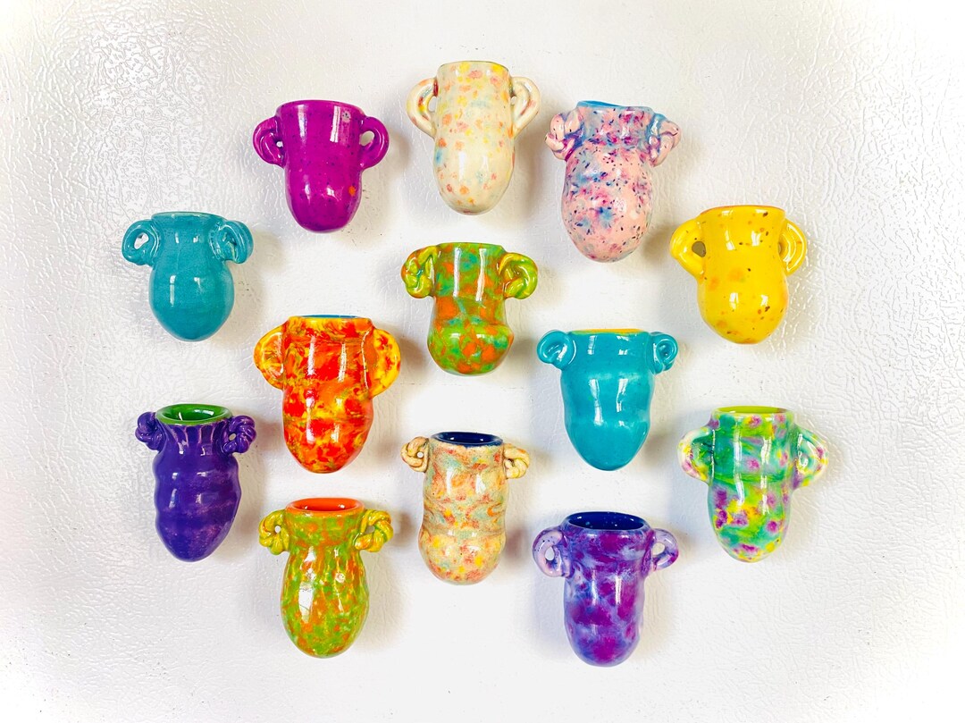 One Colorful Mommy Vase With Handles - One Surprise Color Mini Vase ...