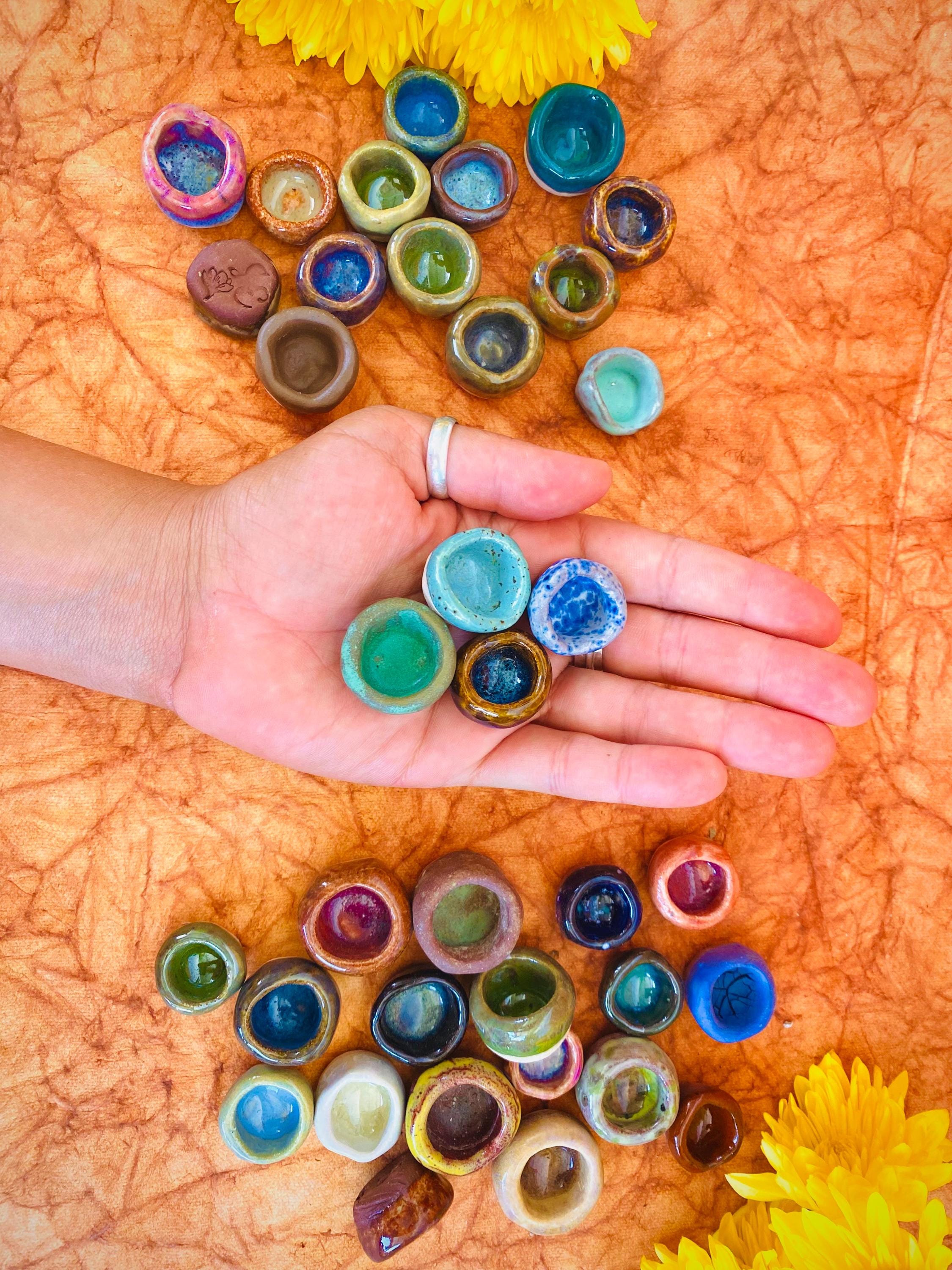 Tiny Ceramic Pinch Pots - Surprise Color Set of Three Mini Pots ...
