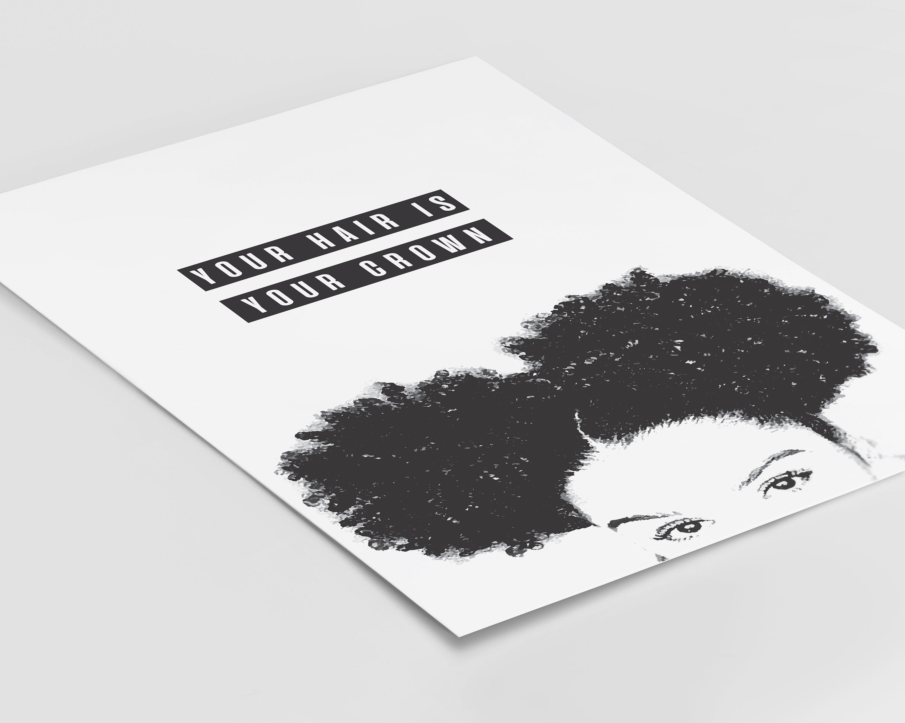 Natural Hair Poster Natural Hair Art Black Woman Poster | Etsy