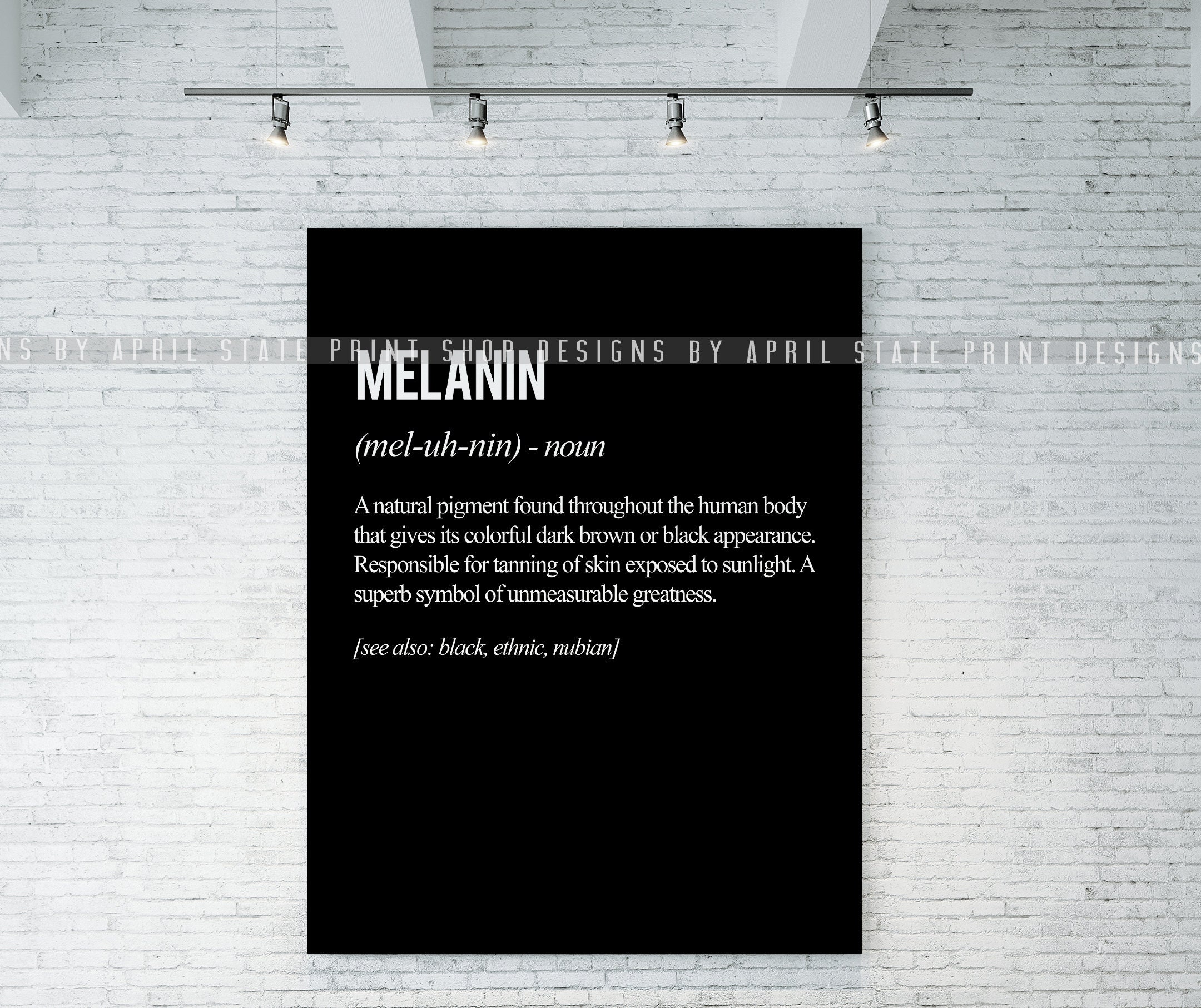 Melanin Definition Poster, Black Art, African American, Black History ...