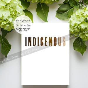 Indigenous Typography Matte Poster - Cultural Empowerment Native ...