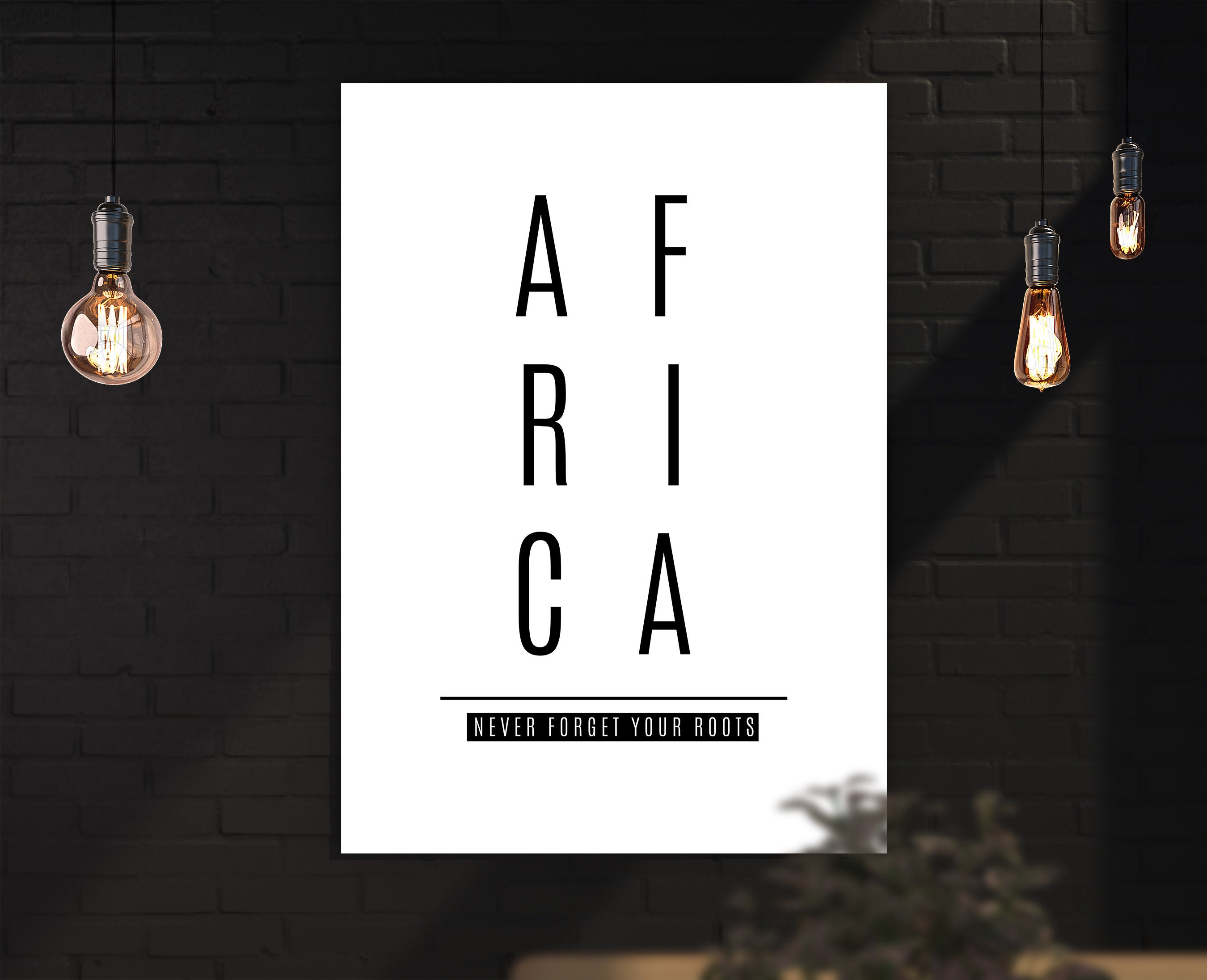 Africa Poster Typography African American Art Black Art - Etsy