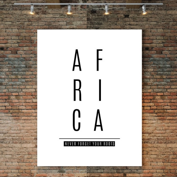 Africa Poster Typography African American Art Black Art | Etsy