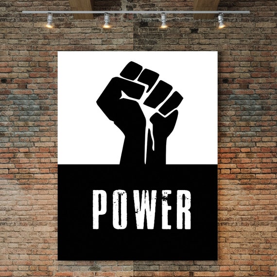 Power Fist Poster Melanin Black Empowerment Black History | Etsy