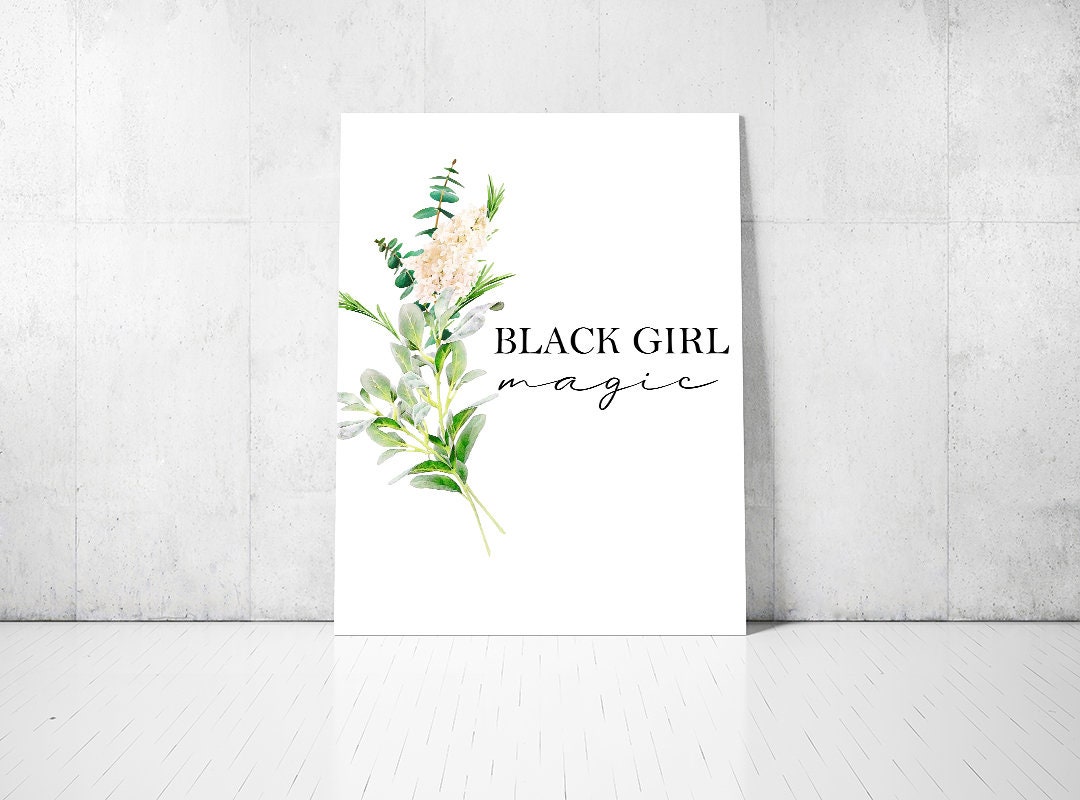 Black Girl Magic Poster Black Woman Print Afrocentric Art - Etsy