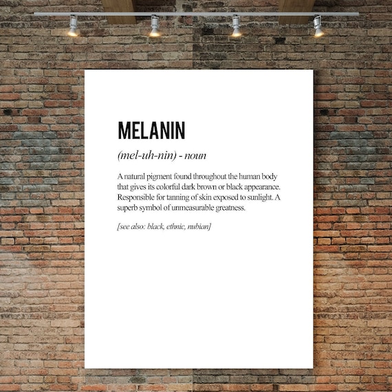 Melanin Definition Poster Black Art African American Art - Etsy