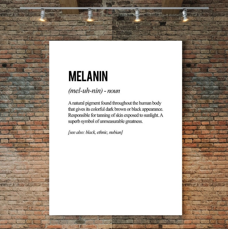 Melanin Definition Poster, Black Art, African American Art, Black ...