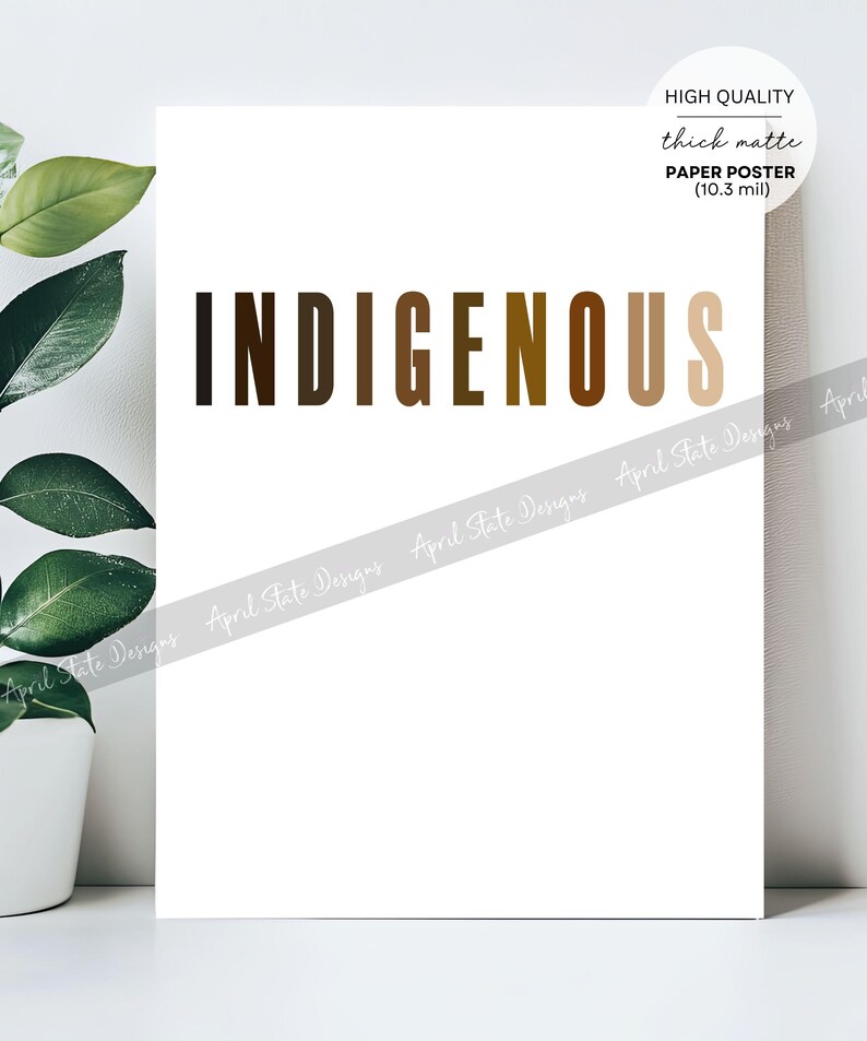 Indigenous Typography Matte Poster - Cultural Empowerment Native ...
