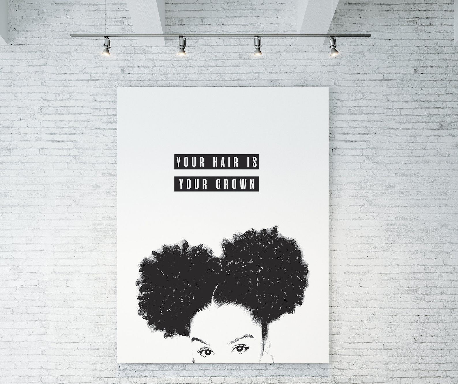 Natural Hair Poster Natural Hair Art Black Woman Poster | Etsy