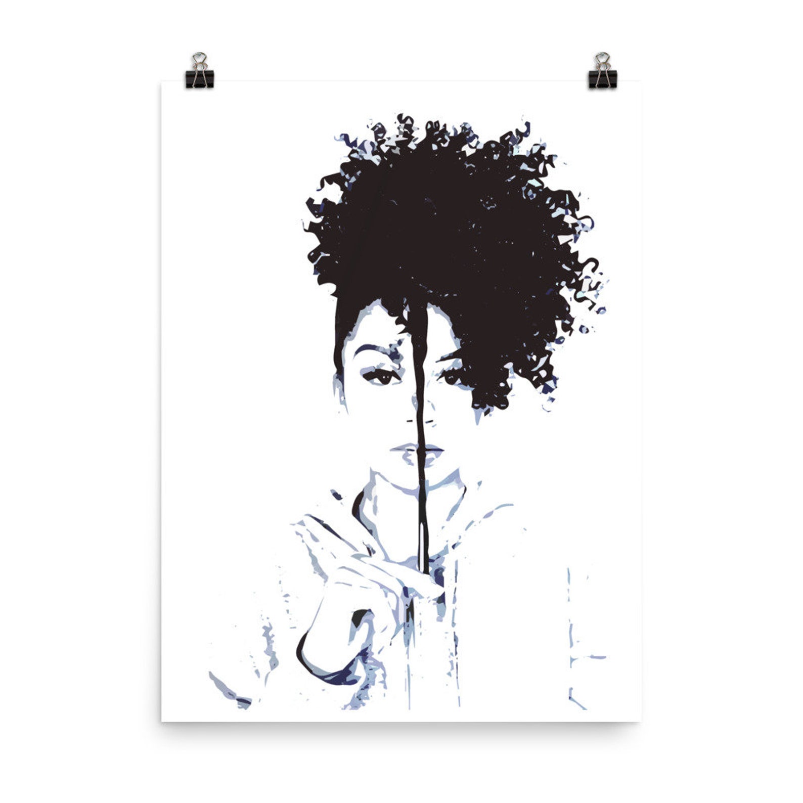Natural Hair Poster, Natural Hair Poster, Afro Girl, Black Girl Art ...