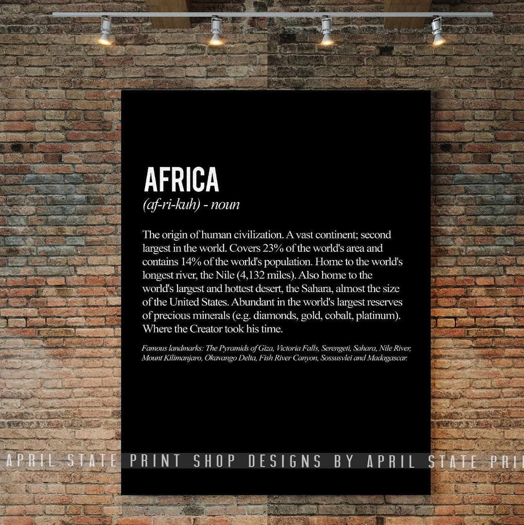 Africa Poster, African Art, African American Art, African Print, Word ...