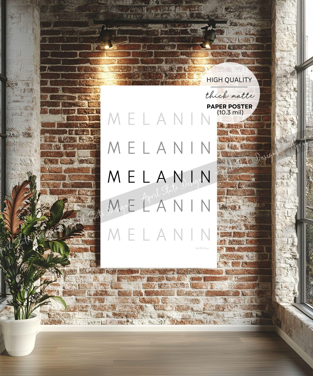 Melanin Typography Matte Poster - African American Modern Home Decor ...