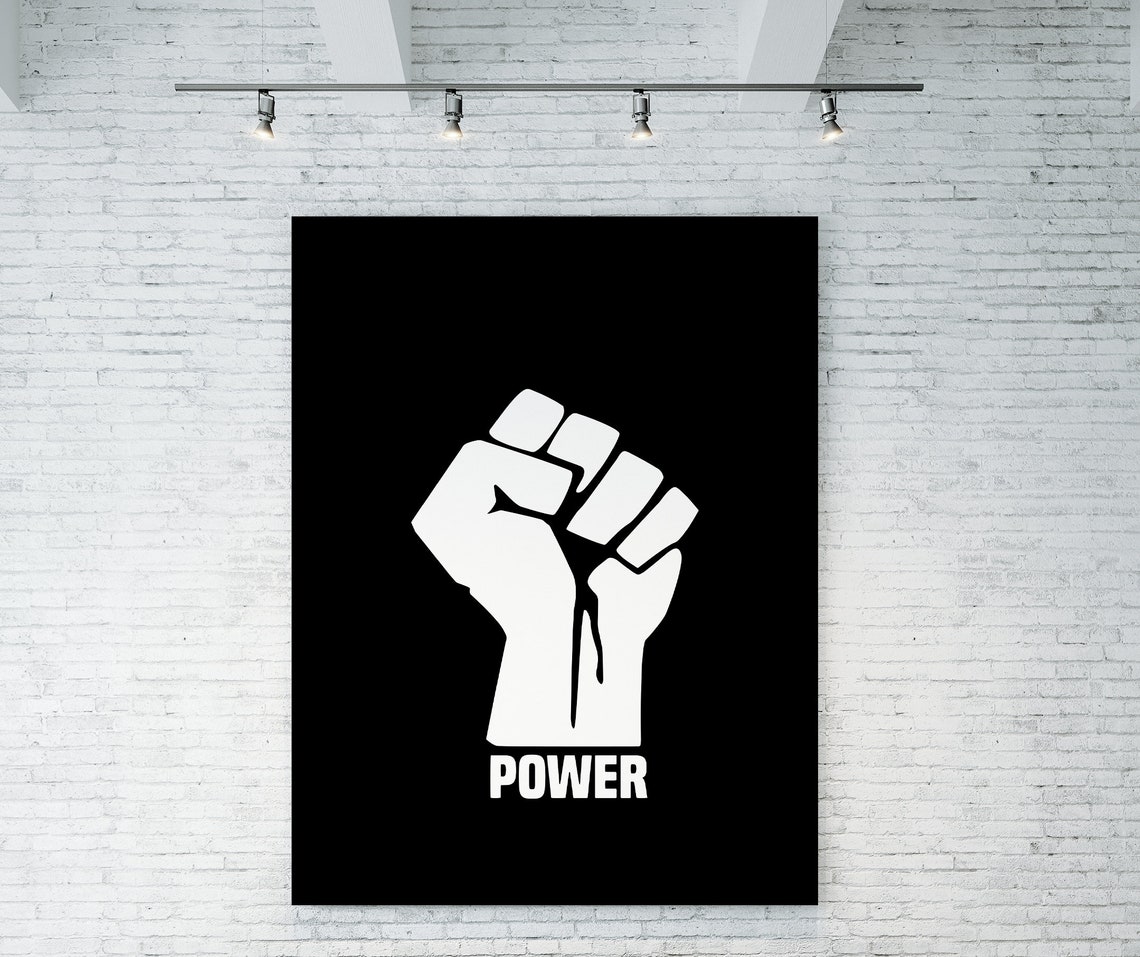 Power Fist Poster Melanin Black Empowerment Black History - Etsy