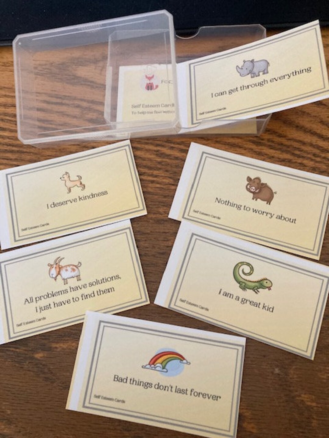 Self Esteem Cards for Kids, Help With Confidence Cards, Anxiety Cards ...