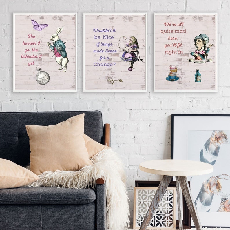 Alice in Wonderland Printable, 24x30 Inch, Digital Print, Wall Art ...