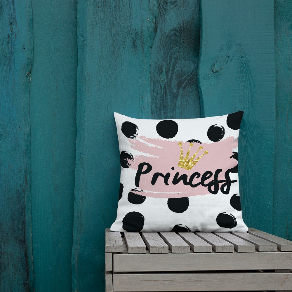 Princess throw Pillow Girl Decor Throw Pillow | Etsy